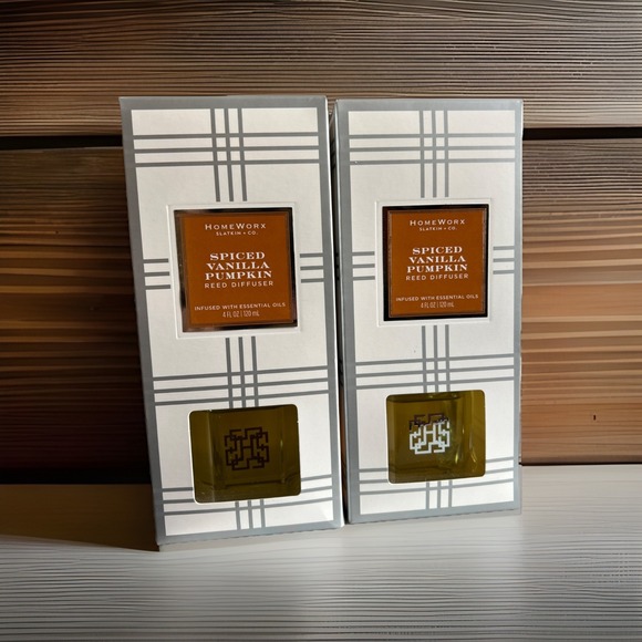Accents | Homeworx Slatkin Co Cinnamon Vanilla Reed Diffuser 4oz Set Of ...